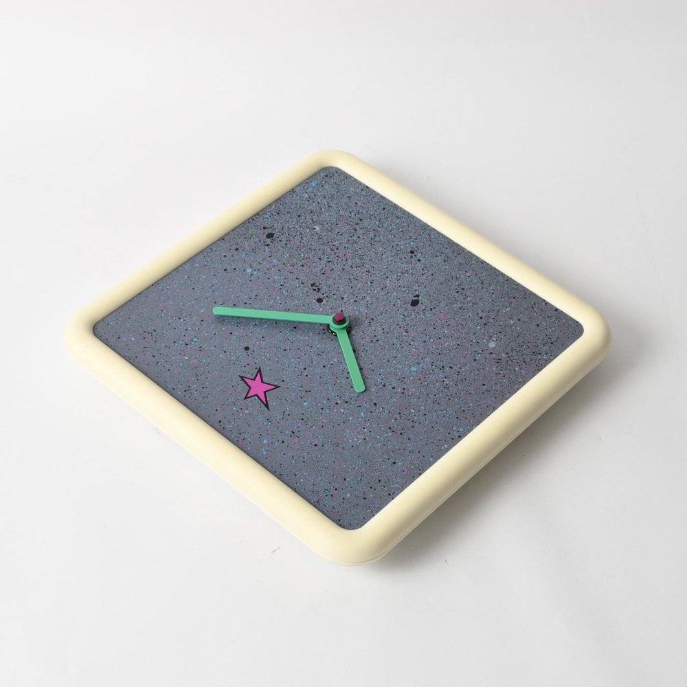 Splatter Wall Clock from EJ, 1980s for sale at Pamono