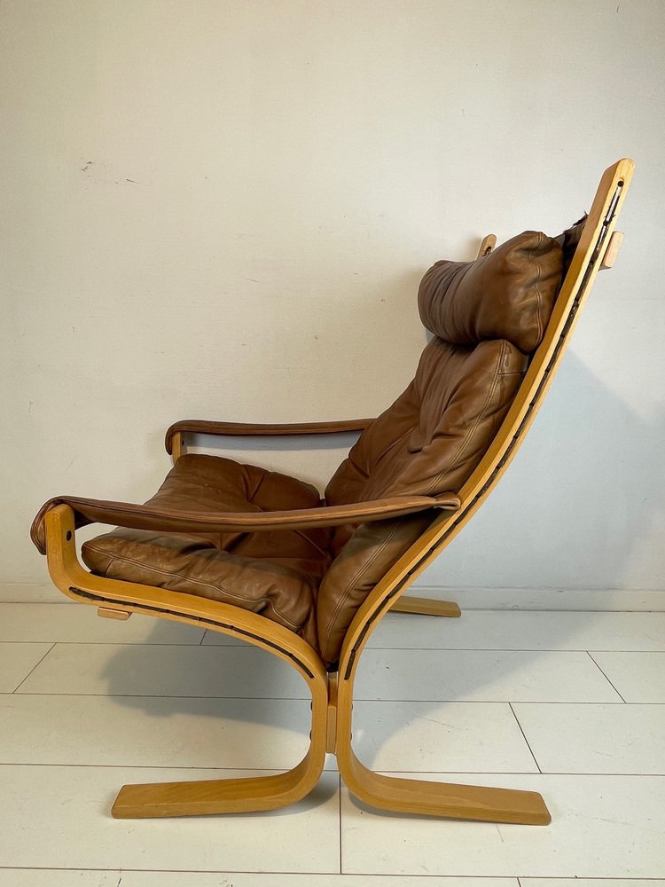 Vintage Scandinavian Leather Siësta Chair Model Siësta by Ingmar ...