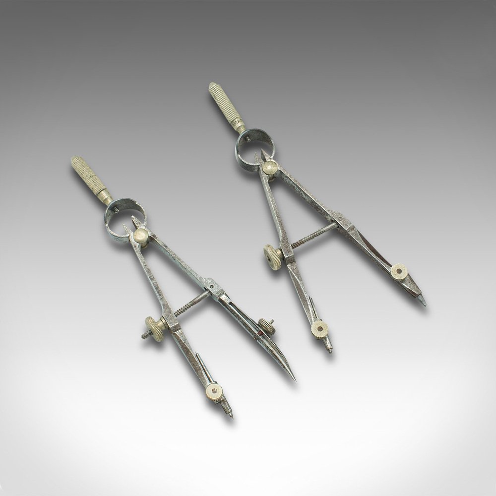 Vintage German Drawing Instrument Set, 1930s, Set of 8 for sale at Pamono