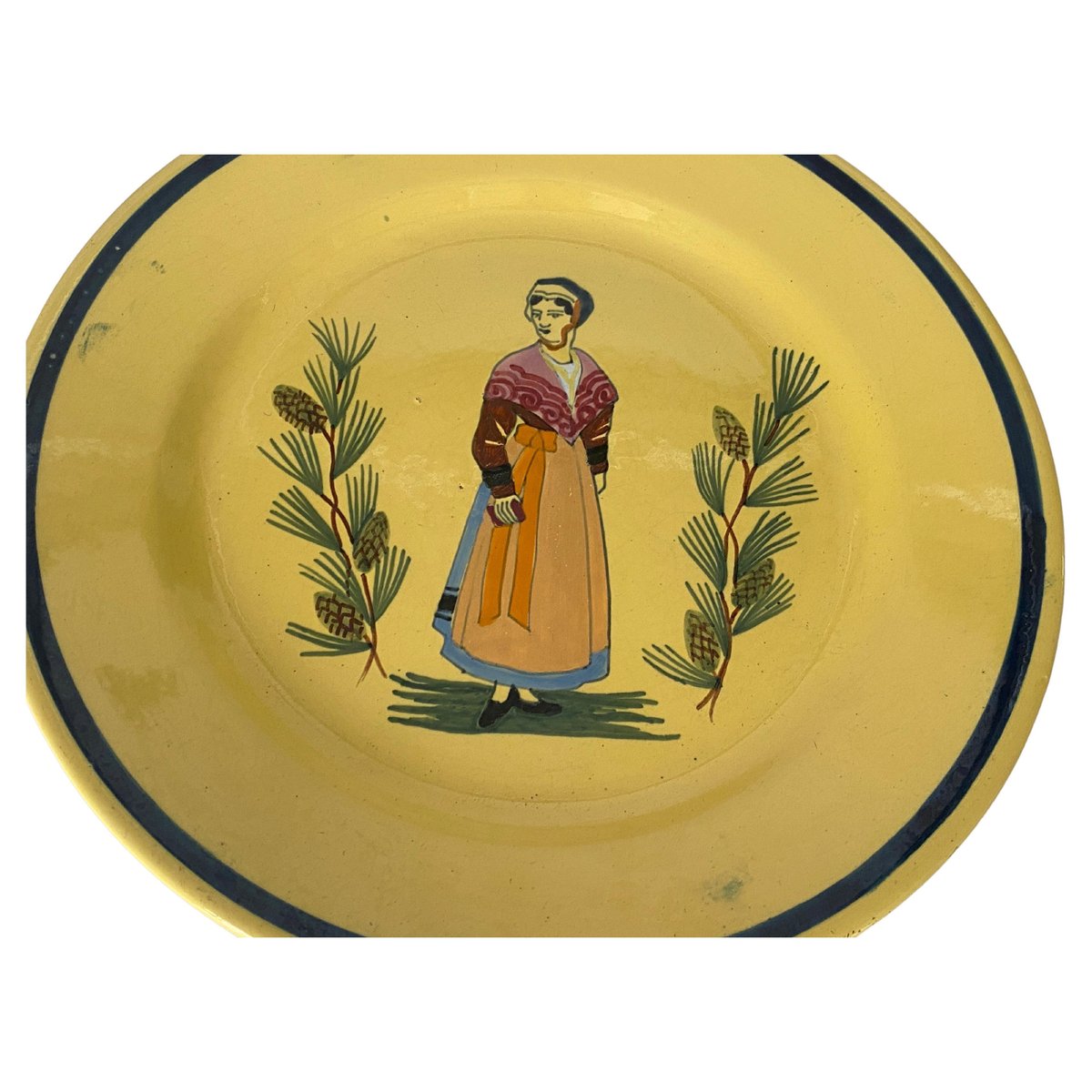 19th Century French Hand Painted Faience Plate by Etienne Laget for ...
