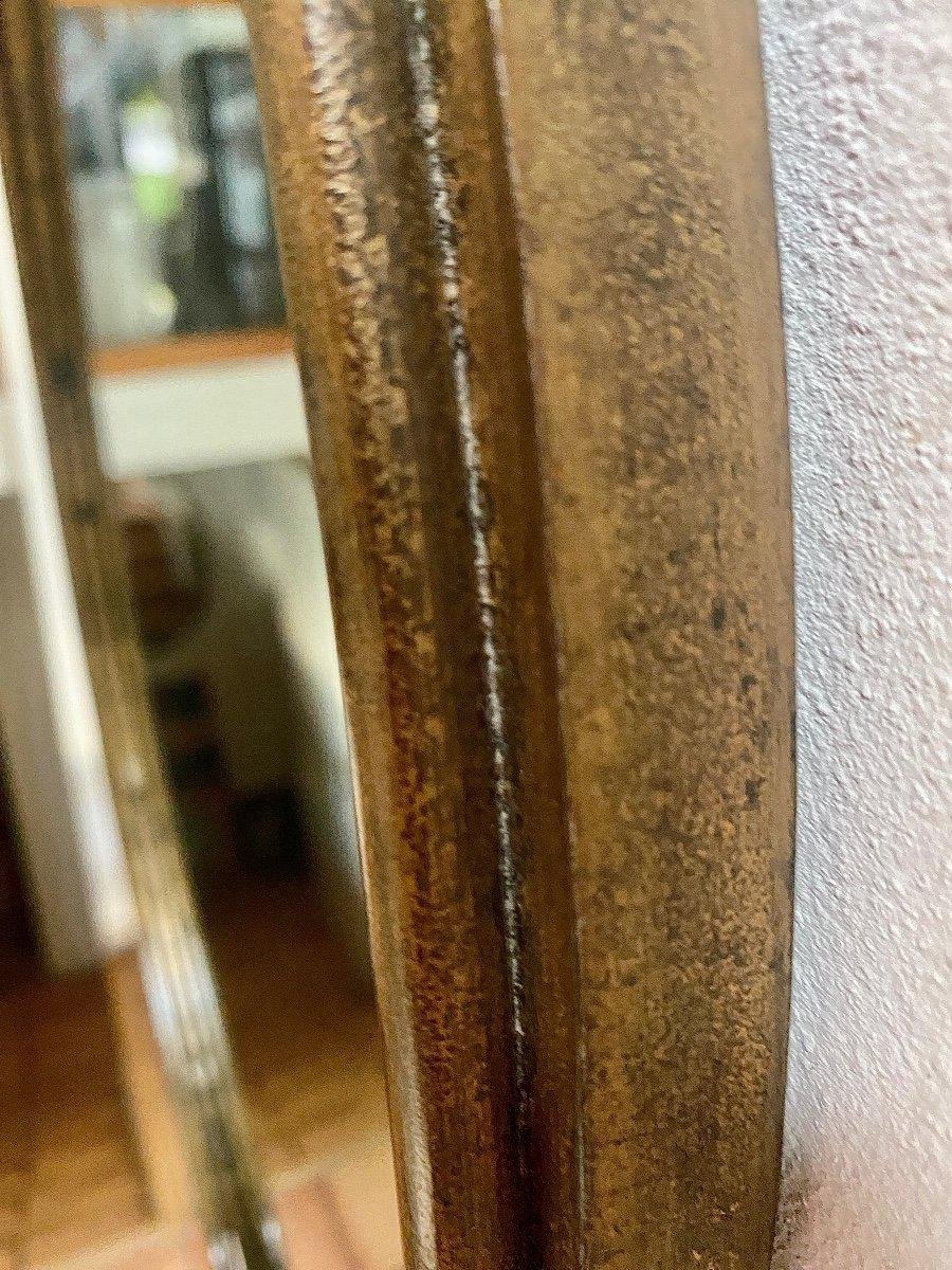 Art Deco Oval Forged Iron Mirror for sale at Pamono