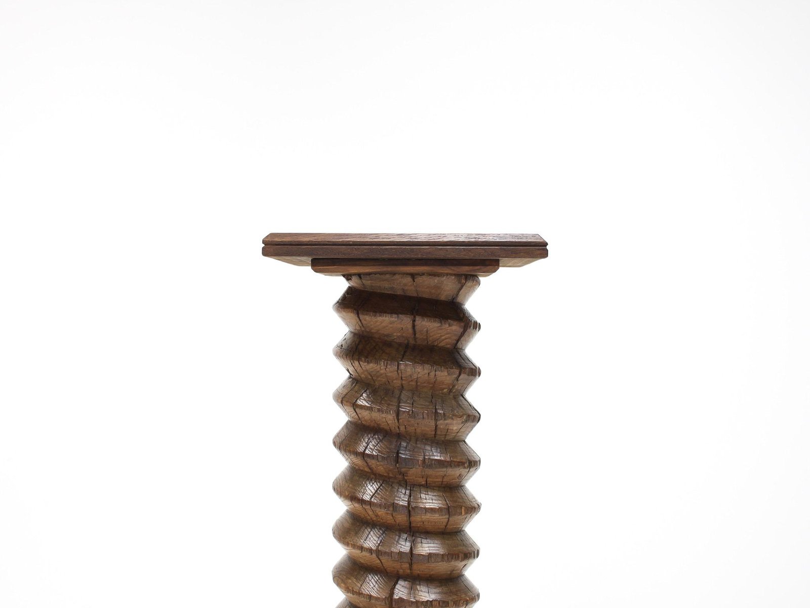 Vintage French Turned Column Screw Plinth in the style of Charles ...