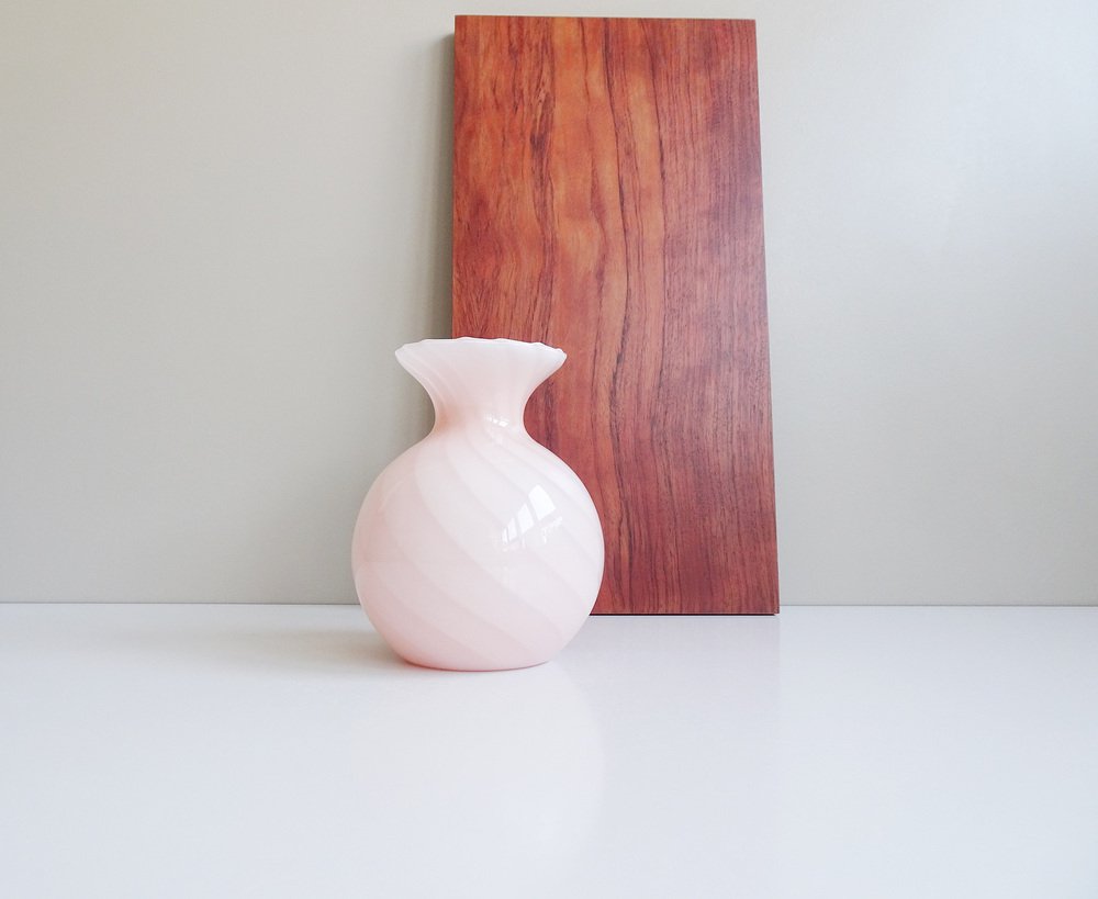 Murano Glass Swirl Vase in Pink from Made Murano Glass, Italy, 1960s ...
