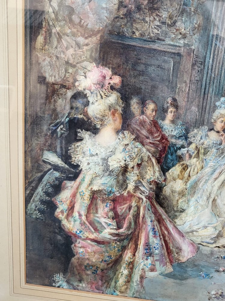 C Fabini, Carrier Chair, Late 19th Century, Watercolor, Framed for sale ...