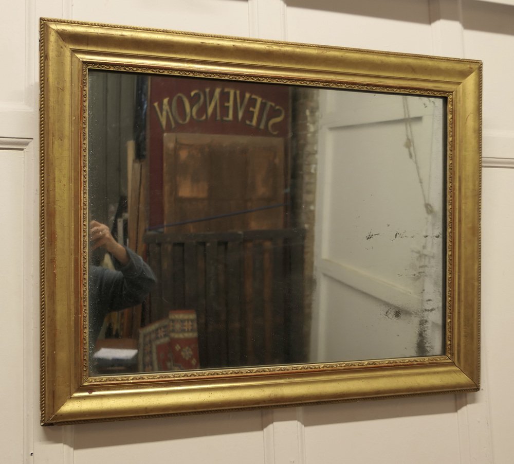 Vintage Rectangular Gilt Mirror for sale at Pamono