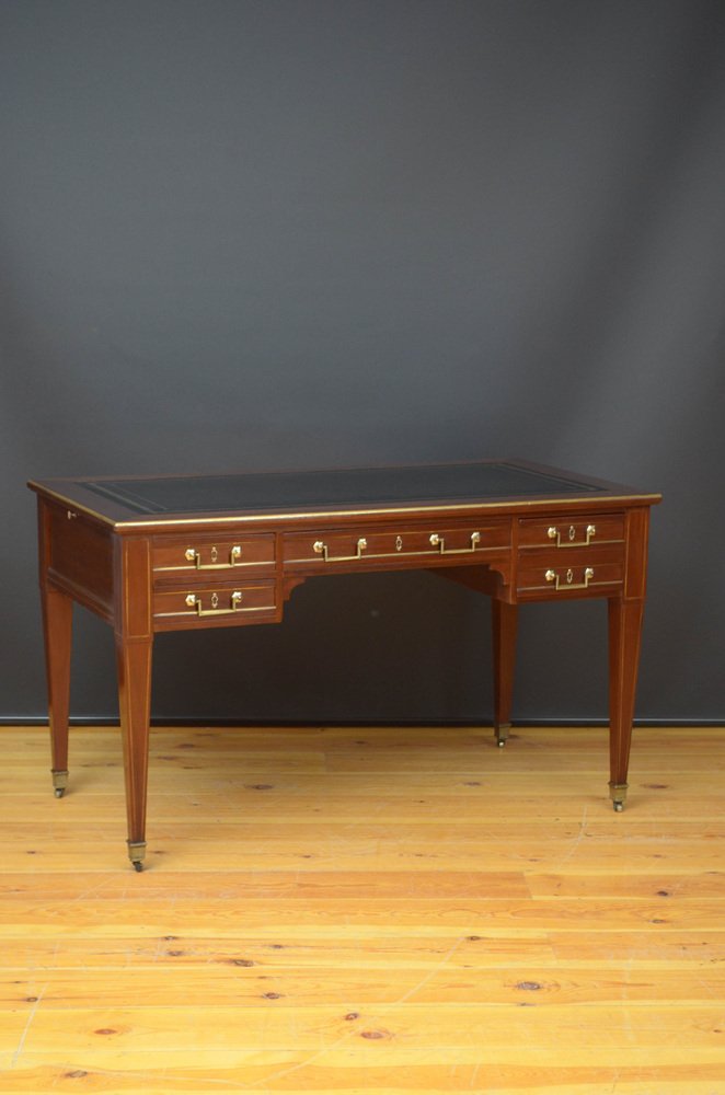 19th Century Mahogany Writing Table, 1890s for sale at Pamono
