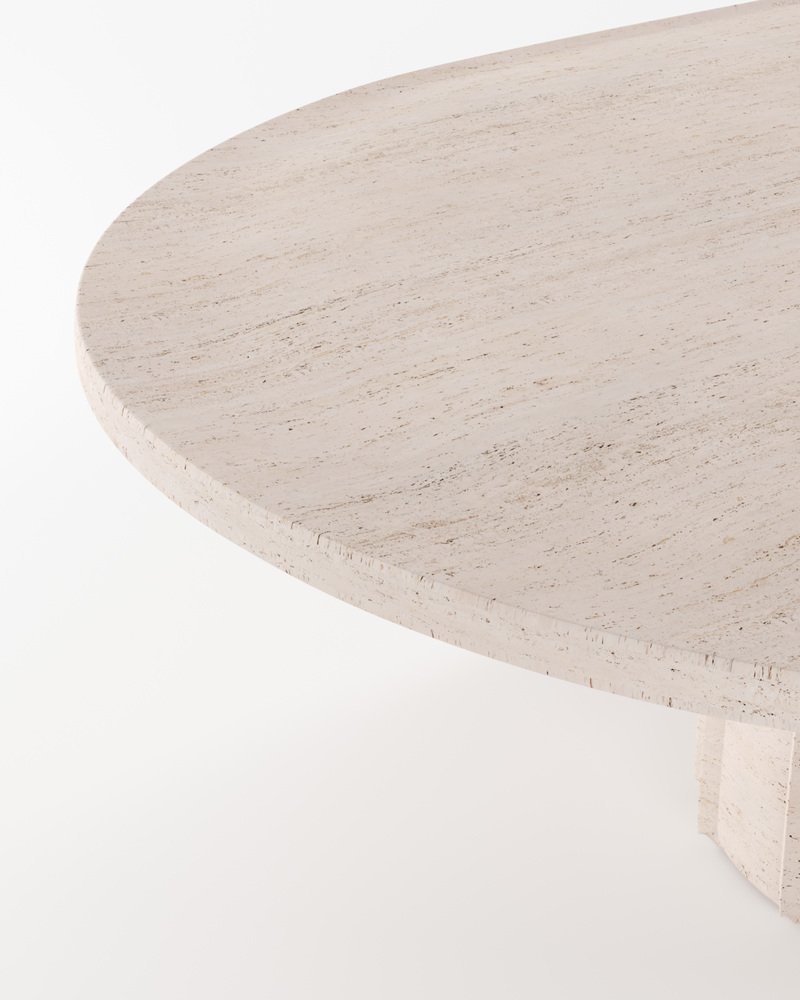Djembe Table in Travertine from Collector for sale at Pamono Djembe Table in Travertine from Collector for sale at Pamono