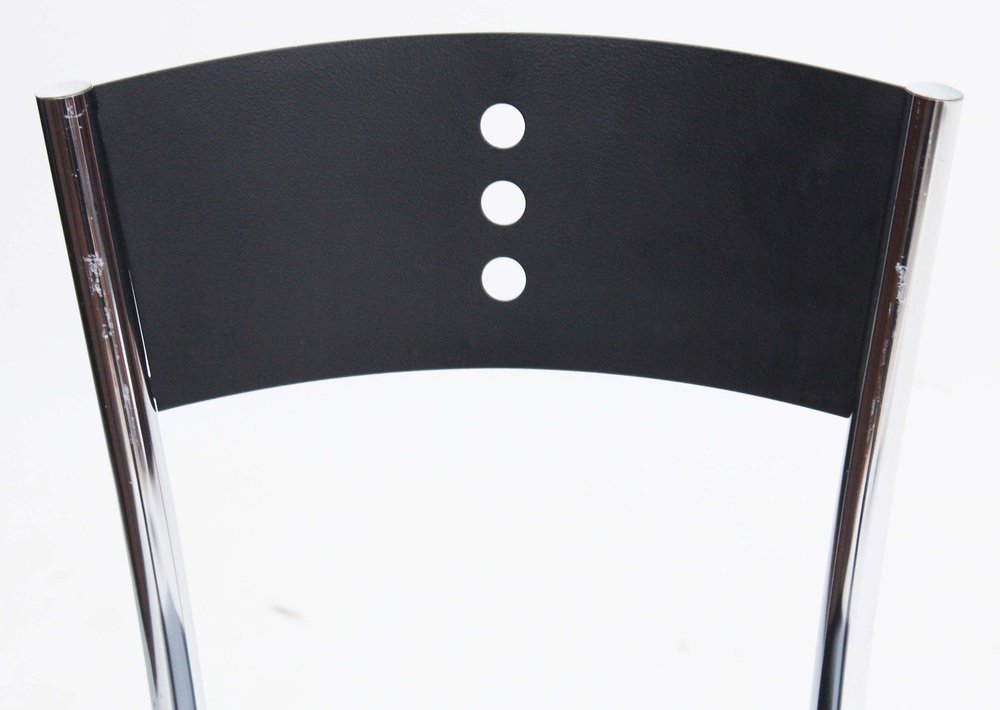 Tavolo da pranzo vintage in granito e sedie da pranzo in metallo ...