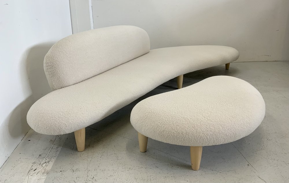 Set of Vintage Freeform Sofa & Stool by Isamu Noguchi for Vitra, 1940s ...