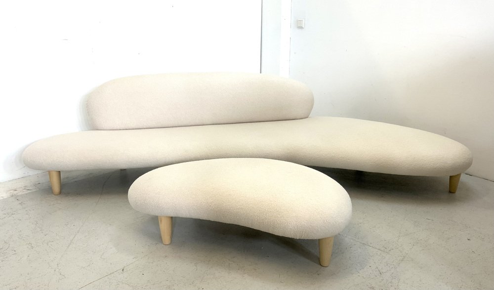 Set of Vintage Freeform Sofa & Stool by Isamu Noguchi for Vitra, 1940s ...