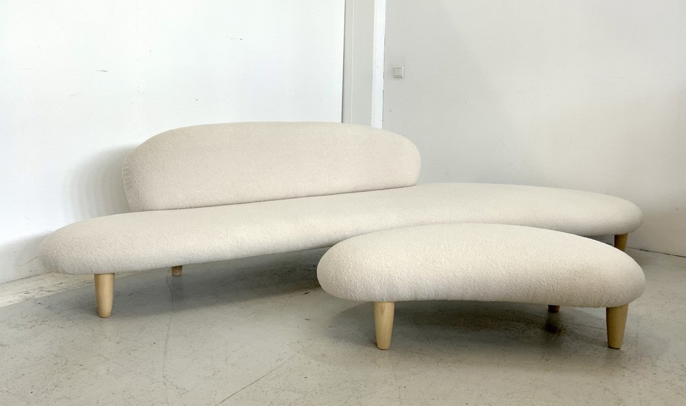 Set of Vintage Freeform Sofa & Stool by Isamu Noguchi for Vitra, 1940s ...