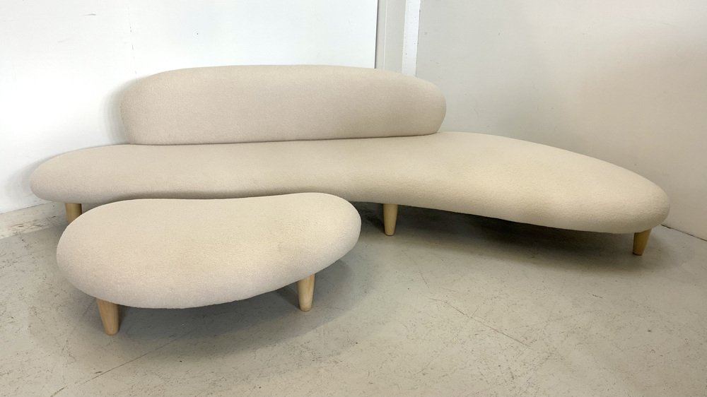 Set of Vintage Freeform Sofa & Stool by Isamu Noguchi for Vitra, 1940s ...