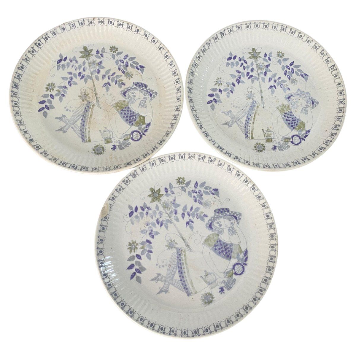 Vintage Turi-Design Lotte Plates, Norway, 1960s, Set of 3 for sale at ...