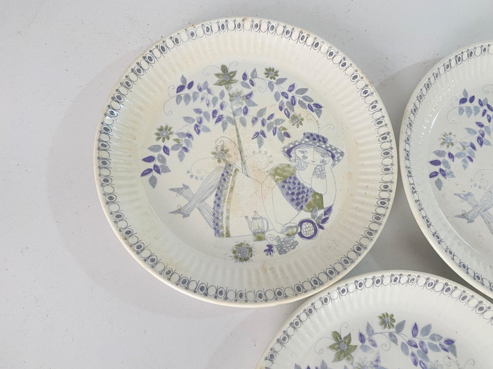 Vintage Turi-Design Lotte Plates, Norway, 1960s, Set of 3 for sale at ...
