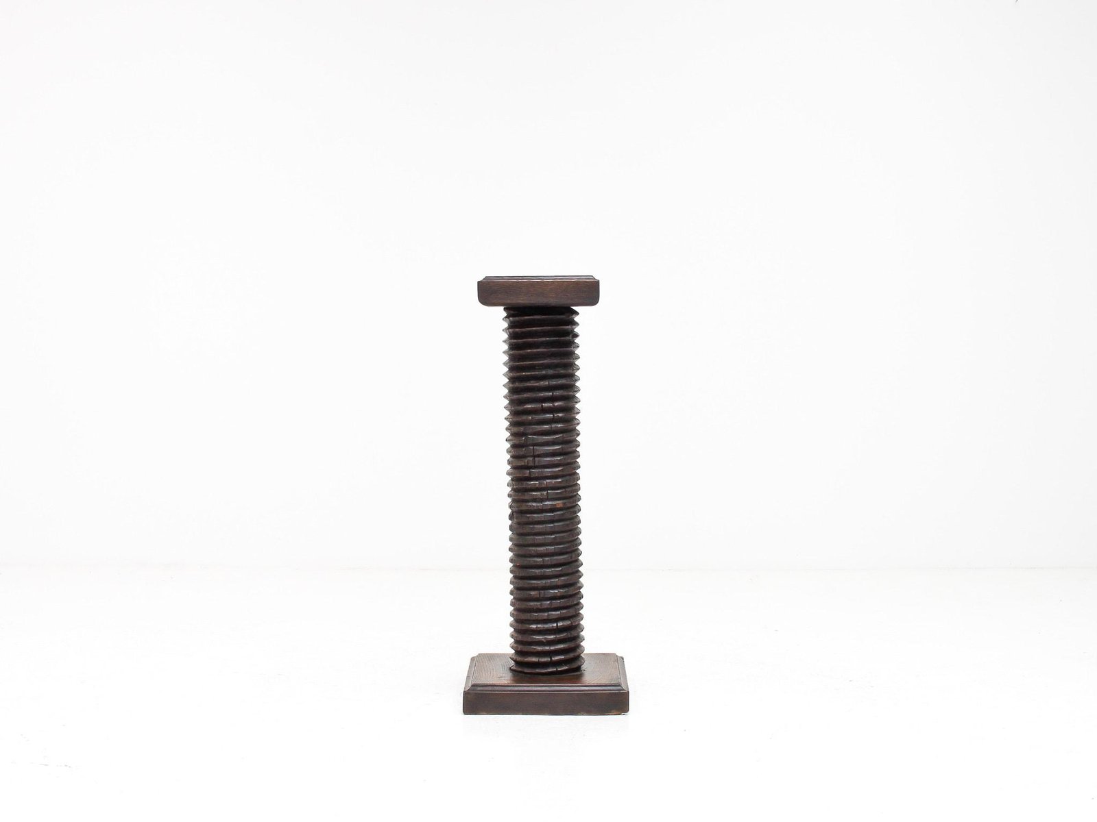Vintage French Turned Column Screw Plinth in the style of Charles ...