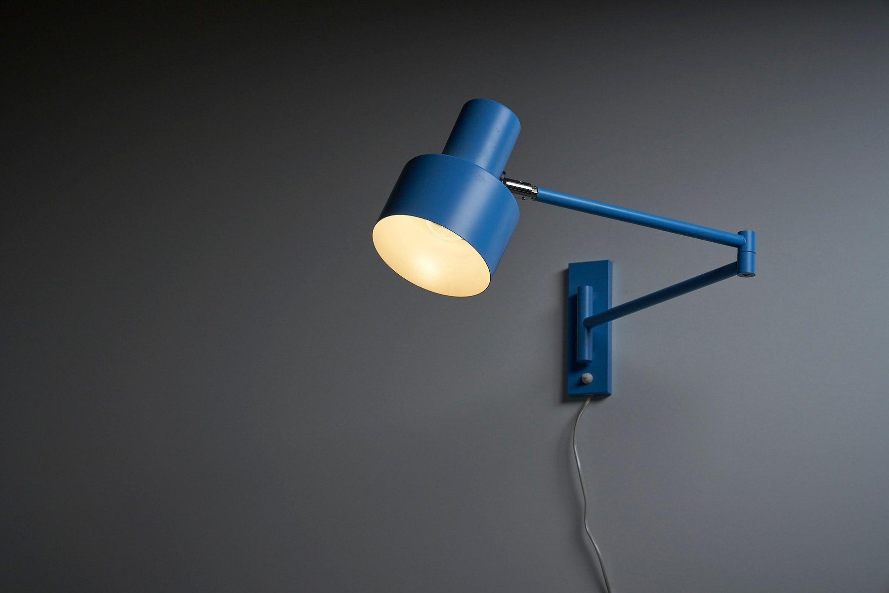 Sky Blue Skala Wall Lamp by Jo Hammerborg for Fog & Mørup, 1969 for ...