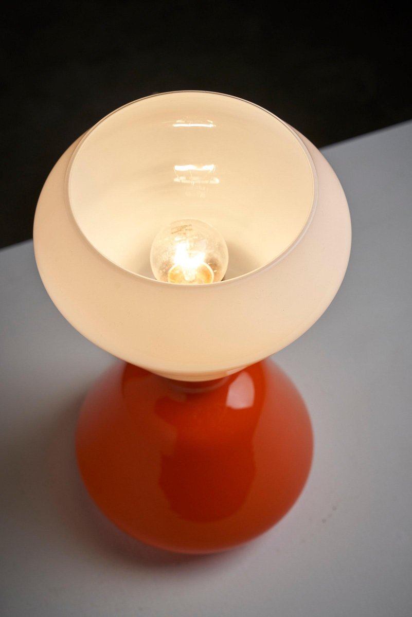 Double Glass Table Lamp attributed to Peter Pelzel for Vistosi, 1962 ...