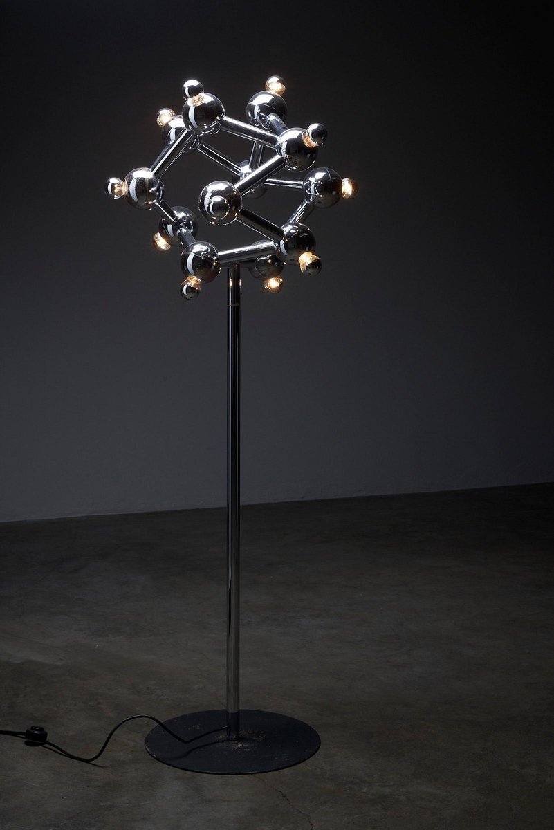 Space Age Sirius 12k Atomic Floor Lamp attributed to J. T. Kalmar for ...