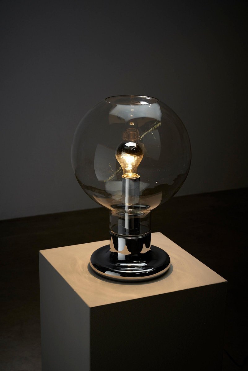Space Age Glass Sphere Table Lamp attributed to Cosack, 1960s for sale ...