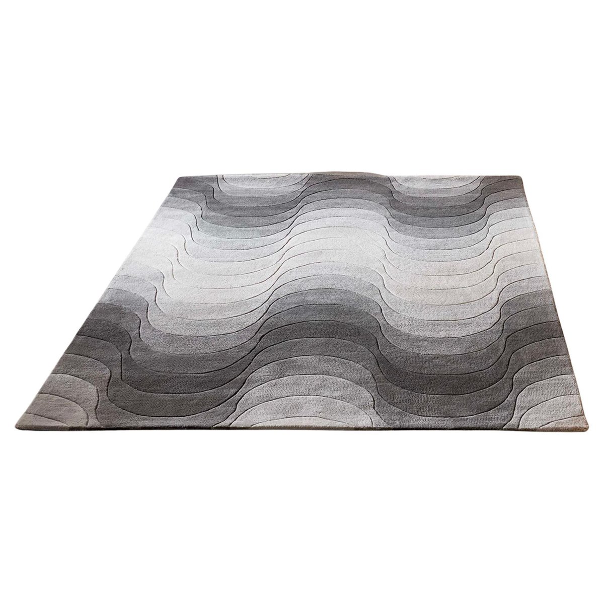 Verner Wave Rug in Grey for Verpan attributed to Verner Panton for sale ...
