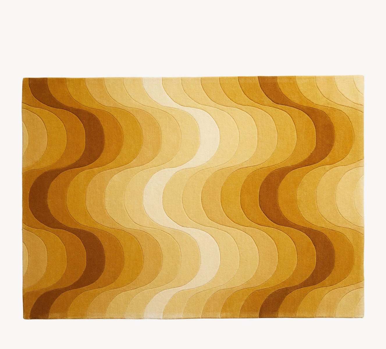 Verner Wave Rug in Yellow for Verpan attributed to Verner Panton for ...