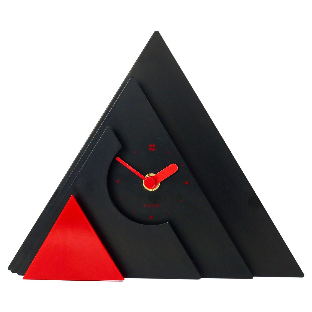 Postmodern Pyramid Table Clock by Makiko Taniguchi, Japan, 1980s for ...