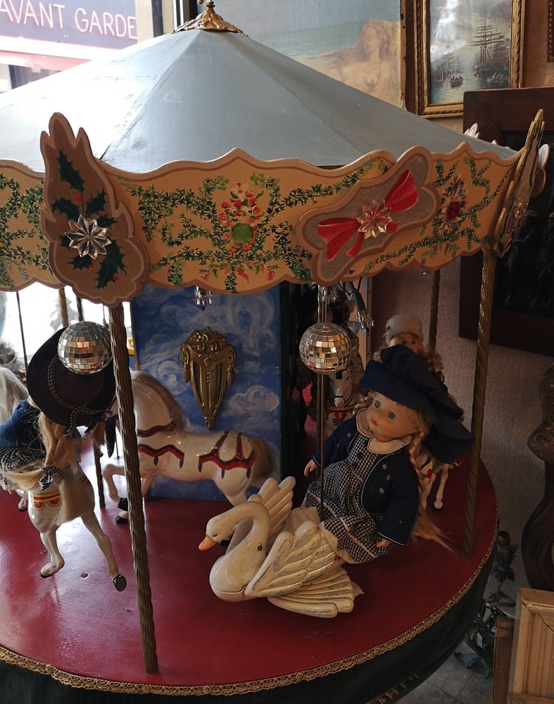 Large Vintage Parisian Carousel Merry Go Round for sale at Pamono
