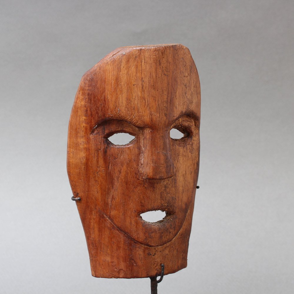 Carved Wooden Traditional Mask, 1970s for sale at Pamono
