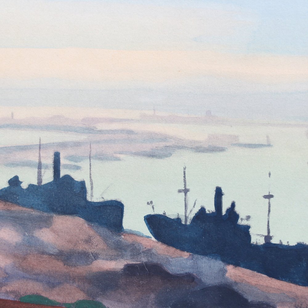 Albert Marquet, The Port of Algiers, 1940s, Lithograph, Framed for sale at Pamono