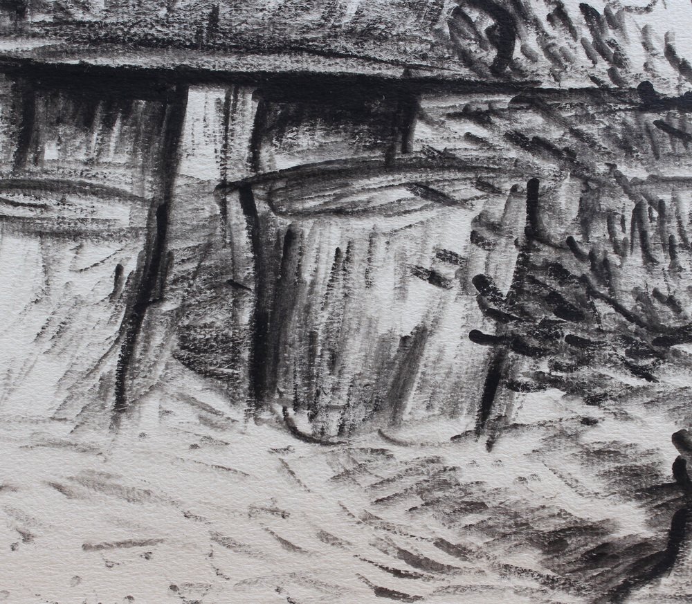 Pierre Dionisi, Courtyard in Provence, 1930s, Ink on Paper, Framed for ...