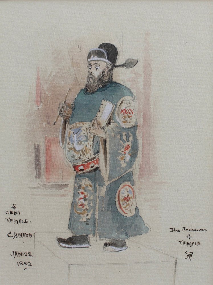 Robert Taylor Pritchett, Temple Official, 1882, Watercolor & Pencil ...