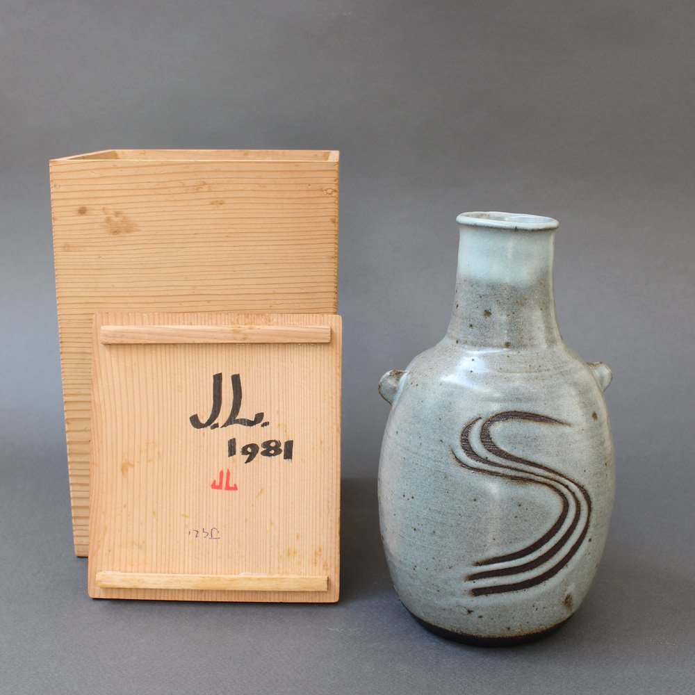 Japanese Style Ceramic Vase with Lugs by Janet Leach, 1980s for sale at ...