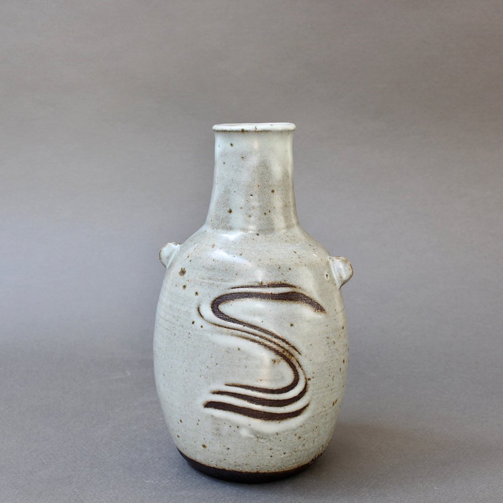 Japanese Style Ceramic Vase with Lugs by Janet Leach, 1980s for sale at ...