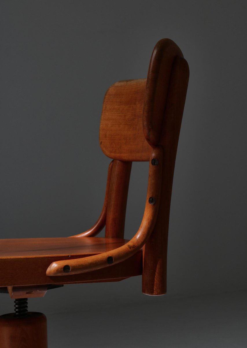 Dan Swivel Chair in Bent Beechwood by Magnus Stephensen for Fritz ...