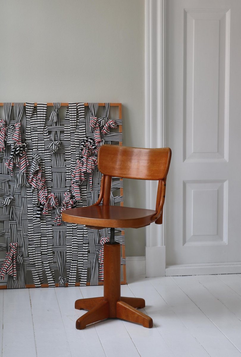 Dan Swivel Chair in Bent Beechwood by Magnus Stephensen for Fritz ...