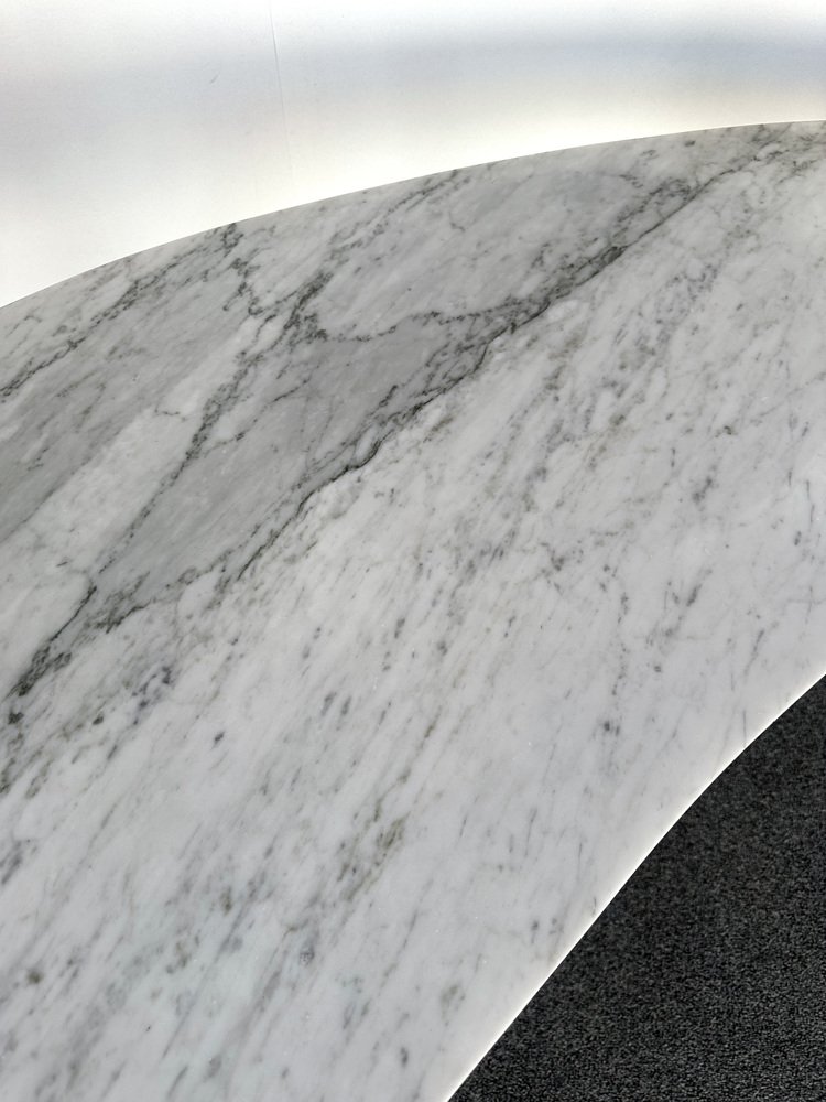 Mid-Century Italian Marble and Metal Boomerang Compass Console Table ...