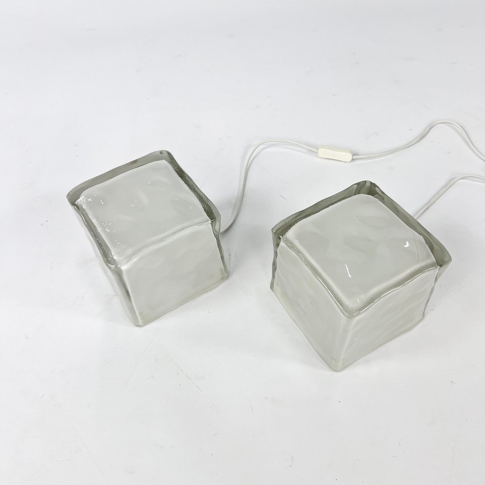 Ice Cube Table Lamps attributed to Ikea, 1990s, Set of 2 for sale at Pamono