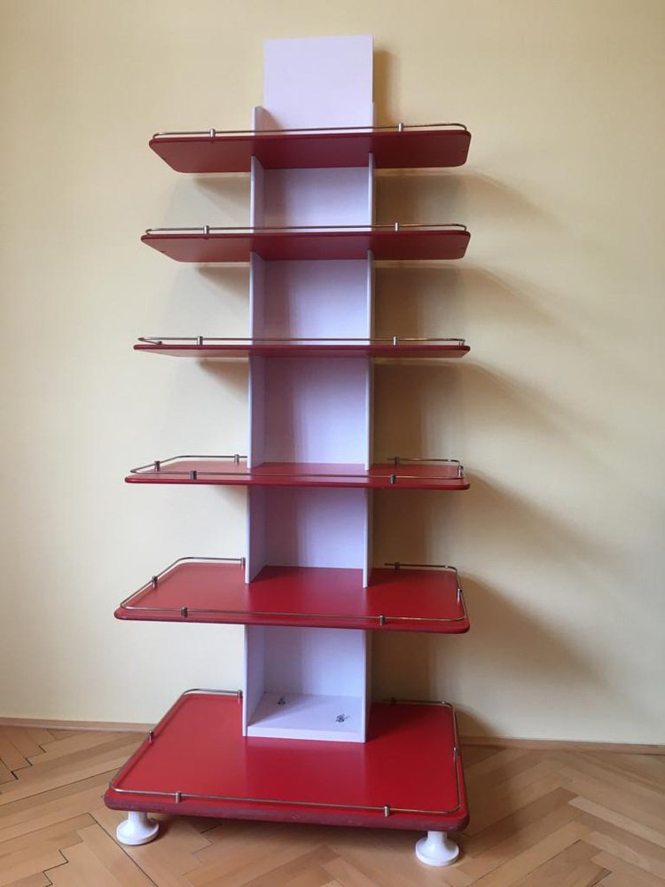 Vintage Red Wall Unit, 1970s for sale at Pamono