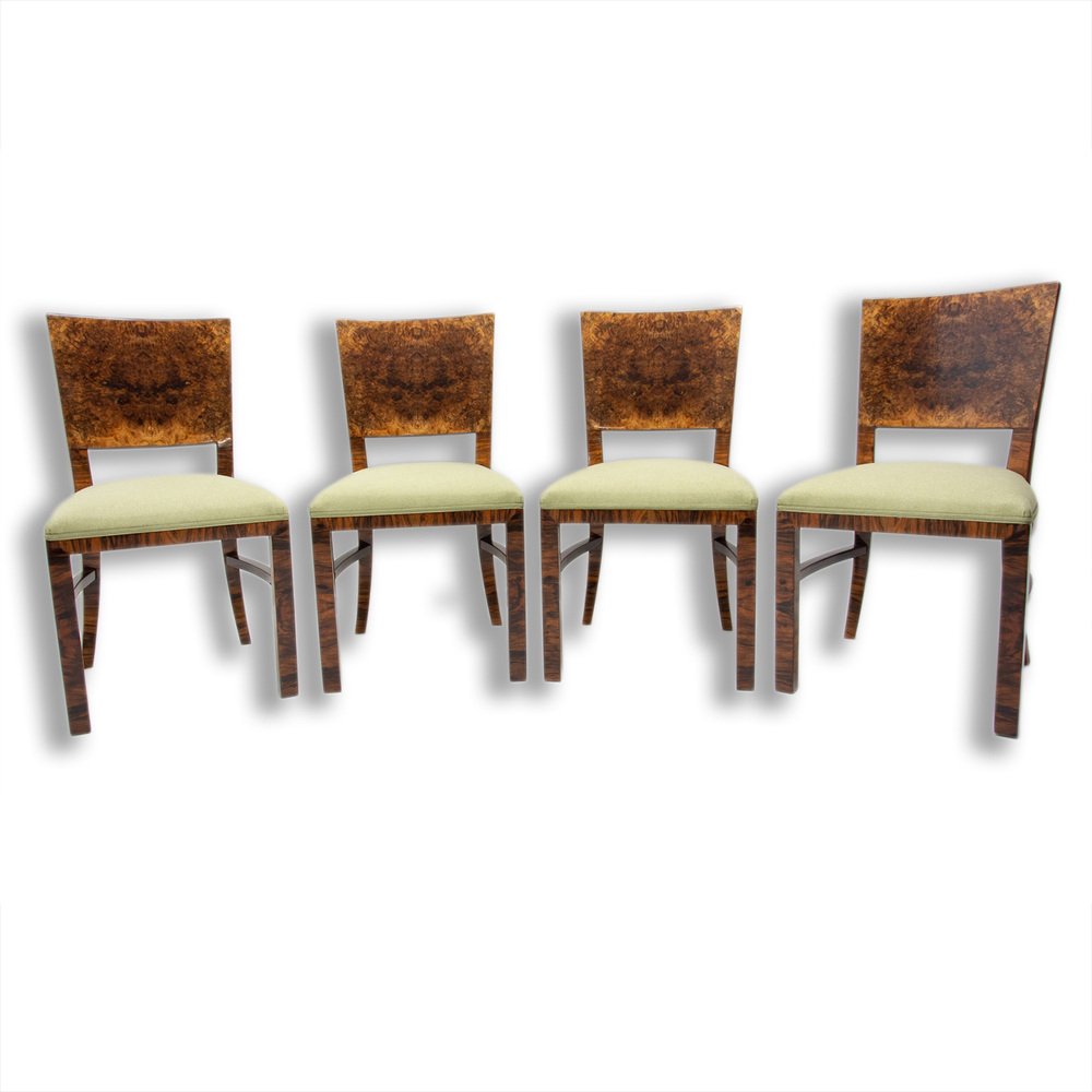 Art Deco Dining Chairs, Former Czechoslovakia, 1930s, Set of 4 for sale ...