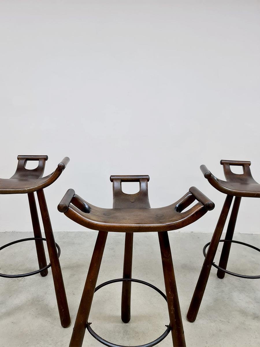 Vintage Brutalist Spanish Bar Stools, 1970s for sale at Pamono