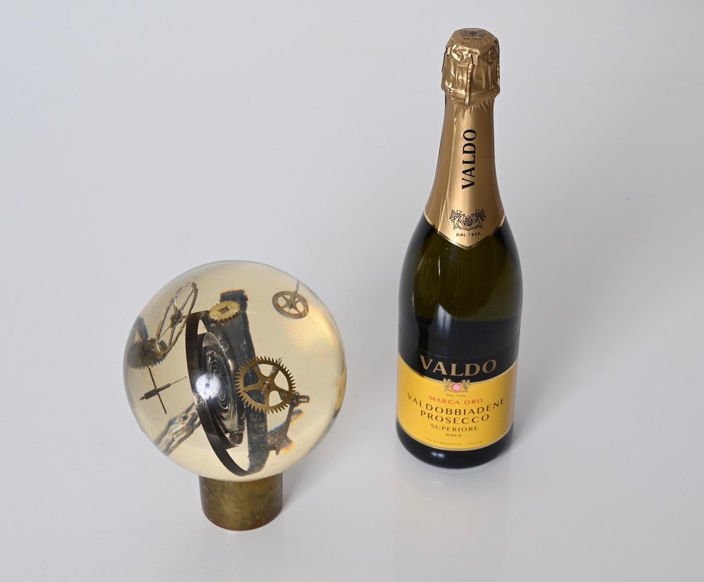 Resin Exploded Clock Globe Sculpture by Pierre Giraudon, France, 1970s ...