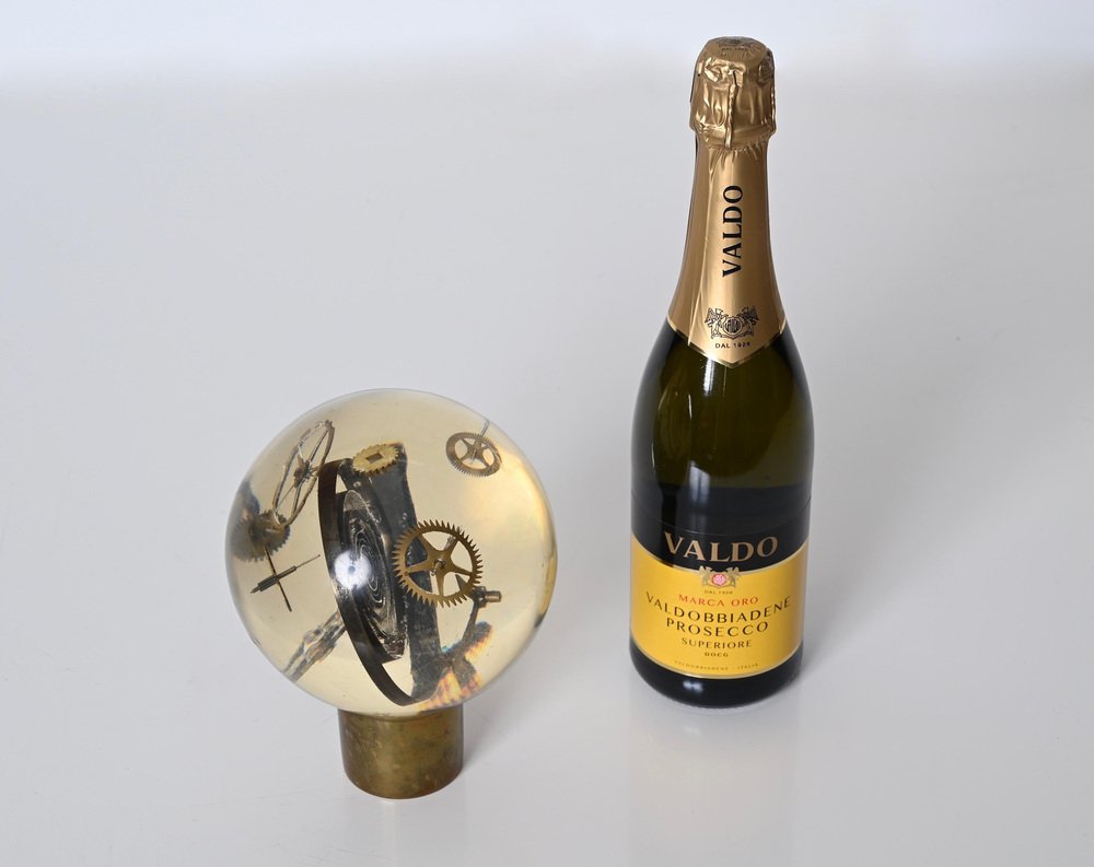 Resin Exploded Clock Globe Sculpture by Pierre Giraudon, France, 1970s ...