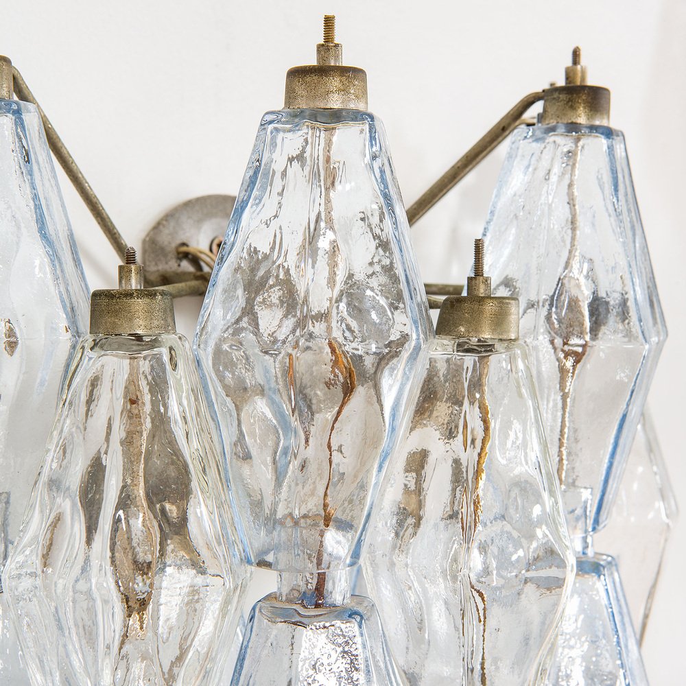 Poliedri Series Wall Lamps in Metal and Colorful Murano Glass from ...
