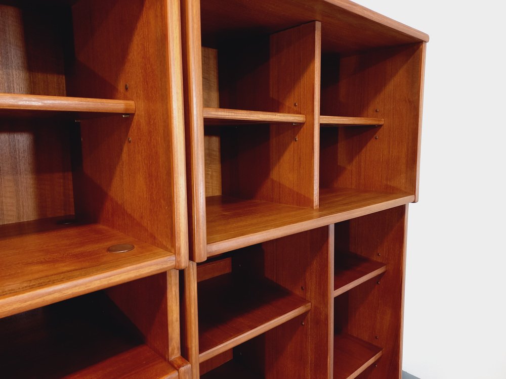 Vintage Teak Scandinavian Double Library from the 60s, 1960s for sale ...