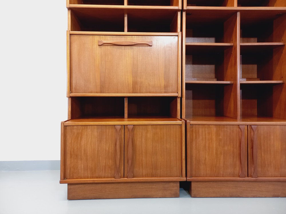 Vintage Teak Scandinavian Double Library from the 60s, 1960s for sale ...