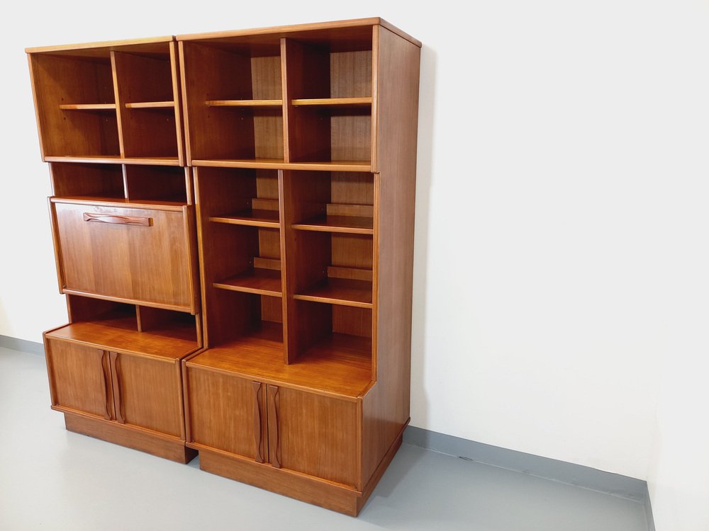 Vintage Teak Scandinavian Double Library from the 60s, 1960s for sale ...