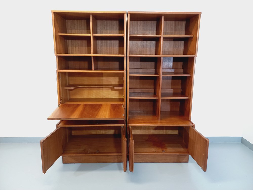 Vintage Teak Scandinavian Double Library from the 60s, 1960s for sale ...