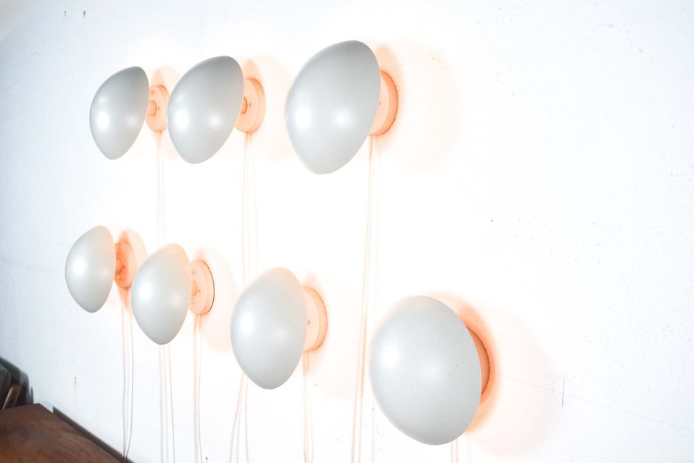 PH Hat Wall Lamps by Poul Henningsen for Louis Poulsen, 1960s, Set of 7 ...