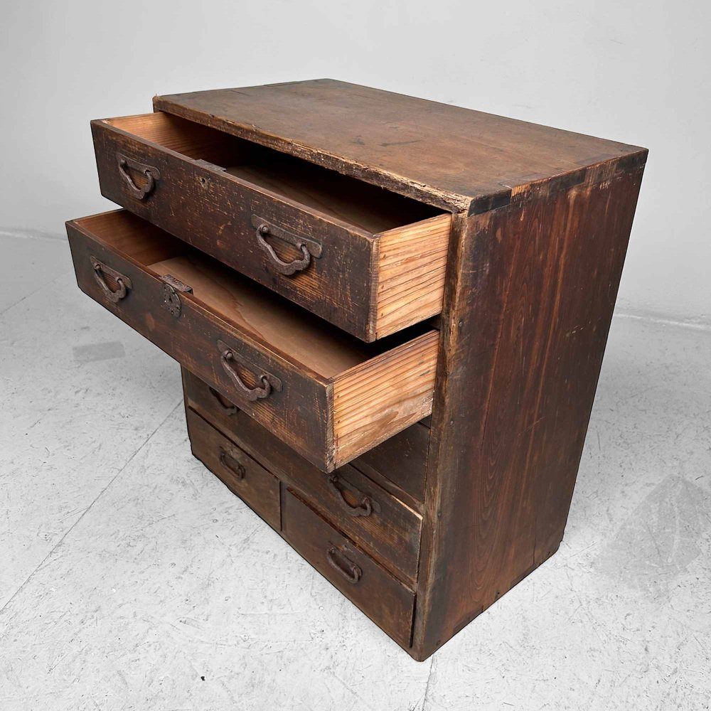 Japanese Meiji Tansu Drawer Cabinet, 1890s for sale at Pamono