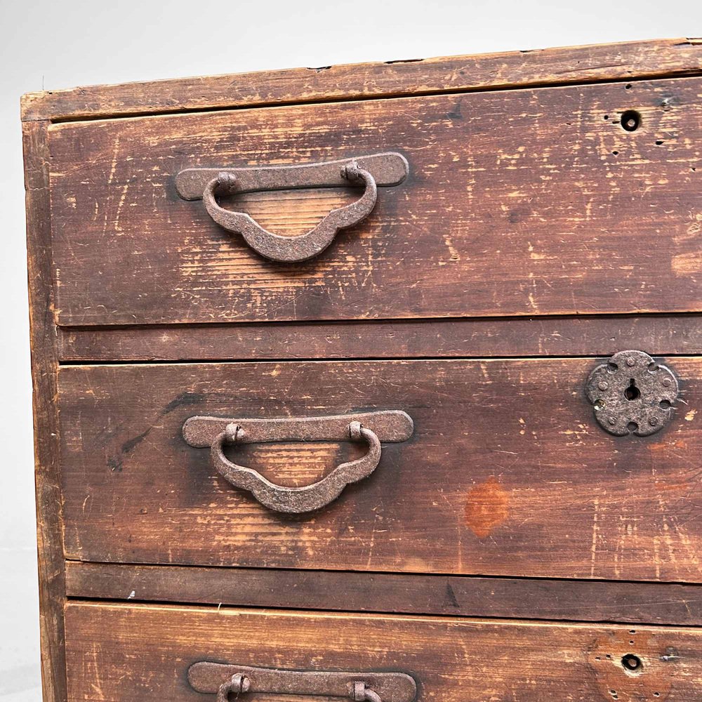 Japanese Meiji Tansu Drawer Cabinet, 1890s for sale at Pamono